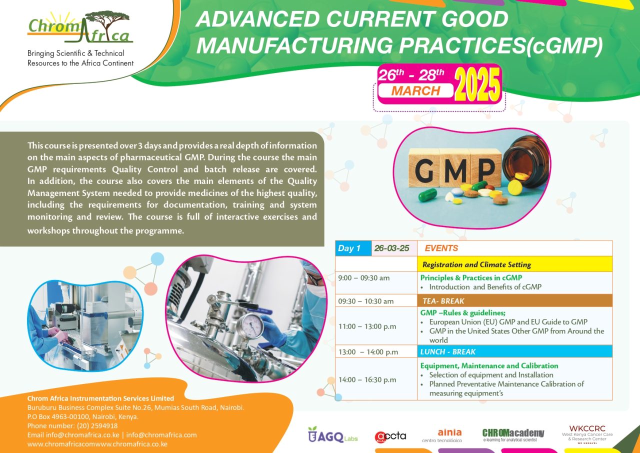 Current Good Manufacturing Practices (cGMP) – ChromAfrica ...